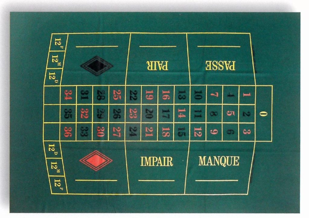 Roulette mat green ⋆ The Mind Games ⋆ Buy it now from our store